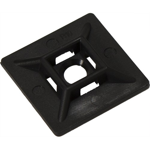 MOUNTING BASE 1" X 1 " BLACK, - 100 PACK